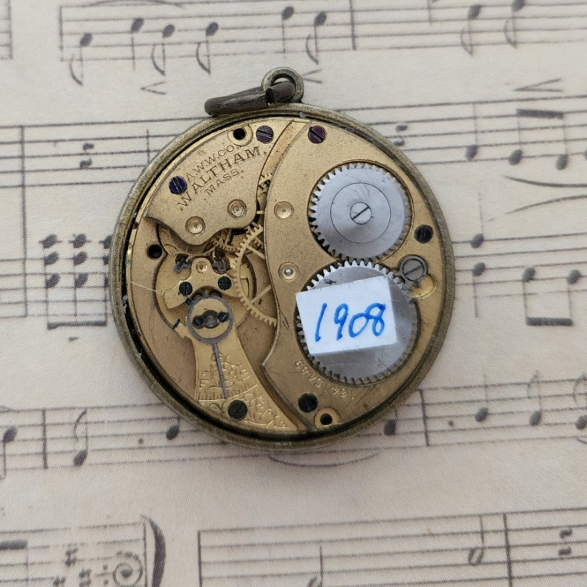Antique 1908 Waltham movement – BarnyardSteamworks